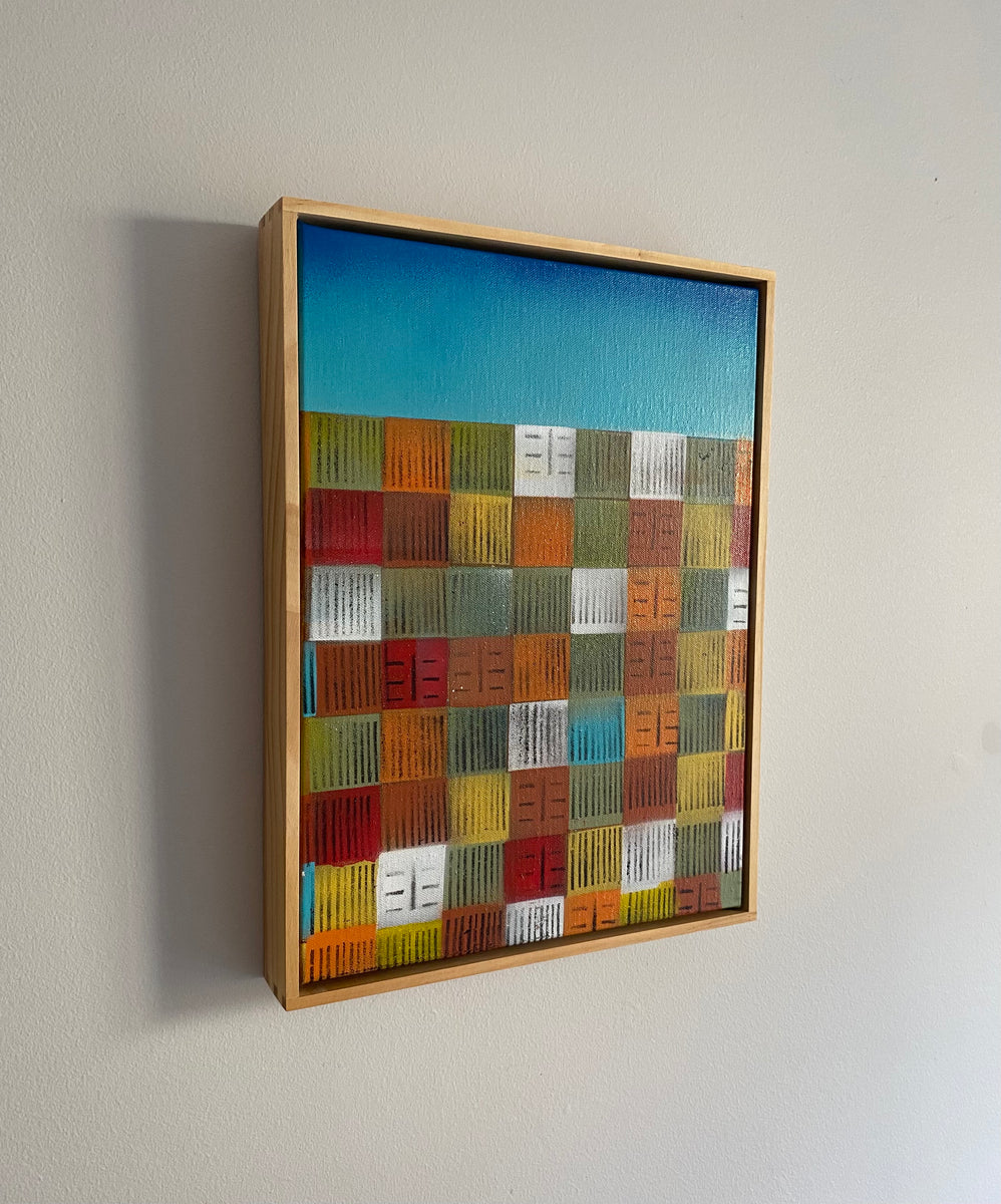 Spray paint on Canvas Original Artwork - Containers (medium rectangle ...