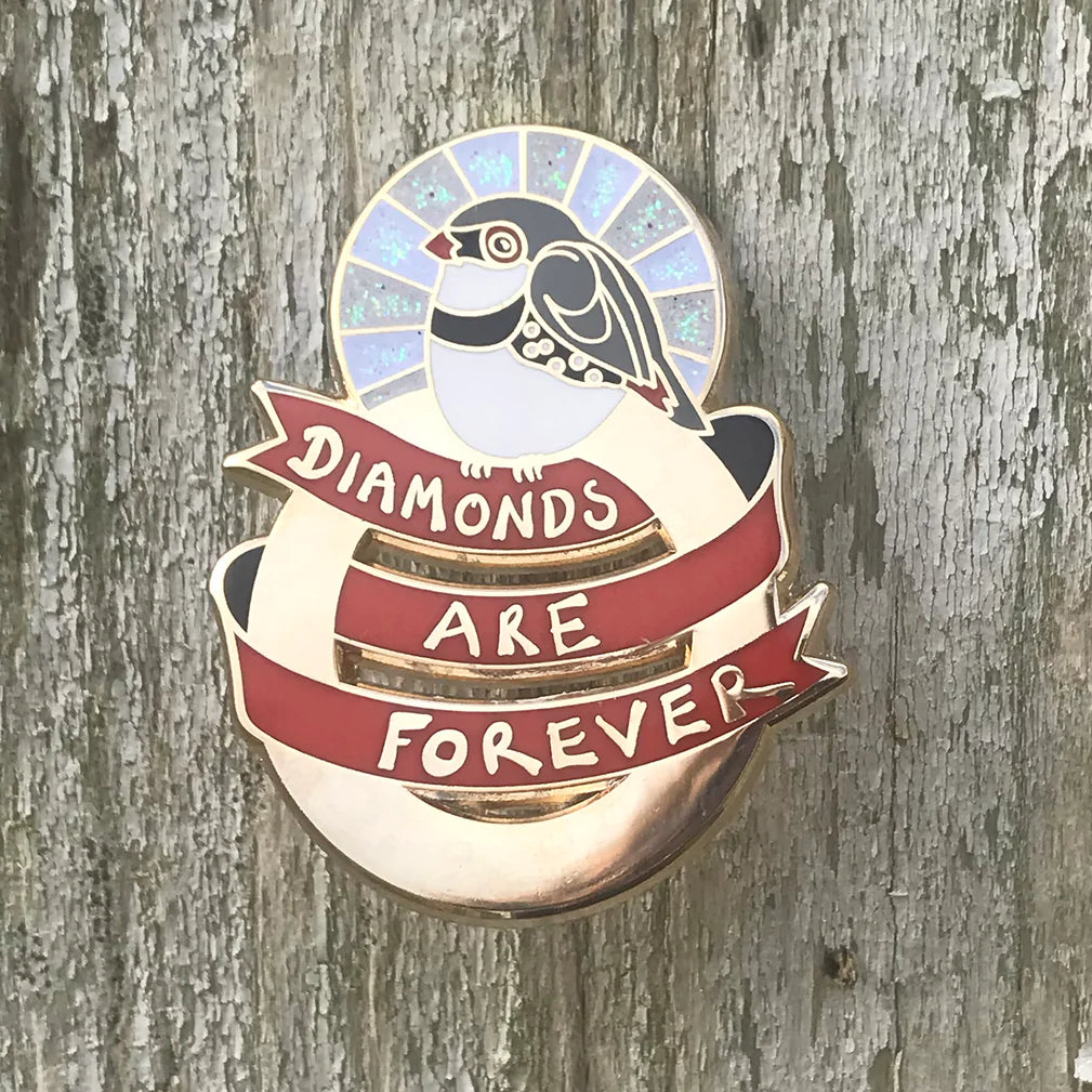 Enamel Lapel Pin - Diamonds Are Forever – Far Fetched Designs